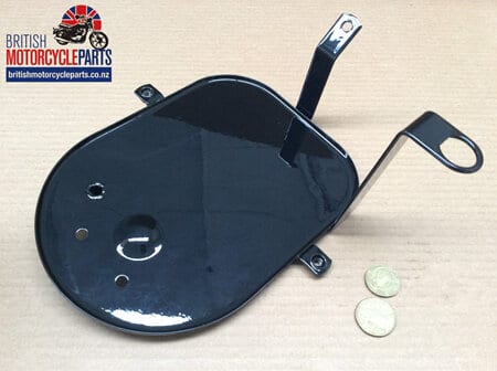 06-0815 AIR FILTER BACKPLATE - BLACK - British Motorcycle Parts Ltd