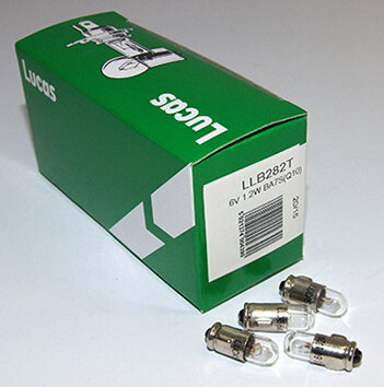 282 Warning Light Bulb 6V 1.2W - Bayonet - British Motorcycle Parts Ltd