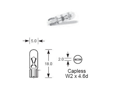 285 Warning Light Bulb - Capless 6V 1.2W LLB285 - British Motorcycle ...