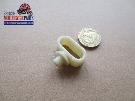 97-2270W Plastic Cable Retainer - White - British Motorcycle Parts Ltd