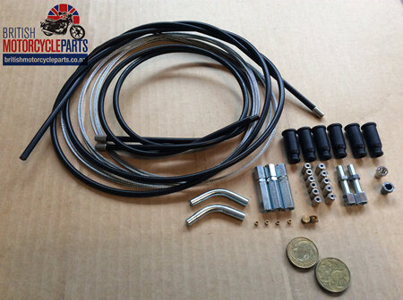 Universal Throttle Cable Kit - Twin Carb - British Motorcycle Parts Ltd